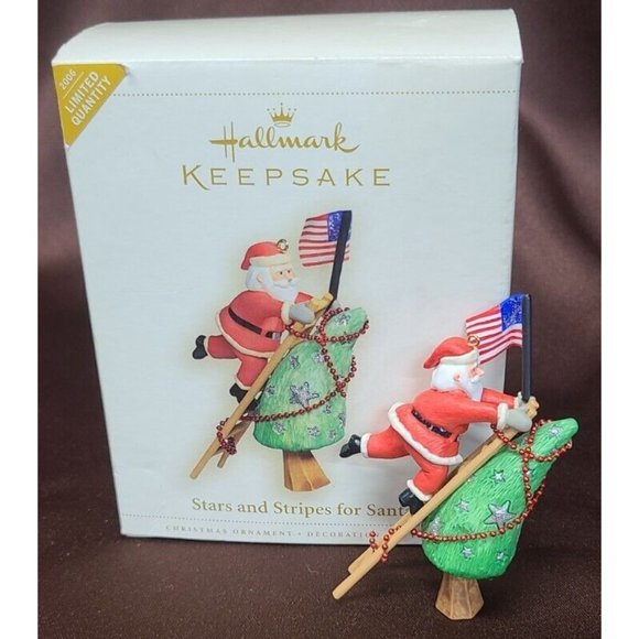 Hallmark | Holiday | Hallmark 206 Stars And Stripes For Santa Ornament ...